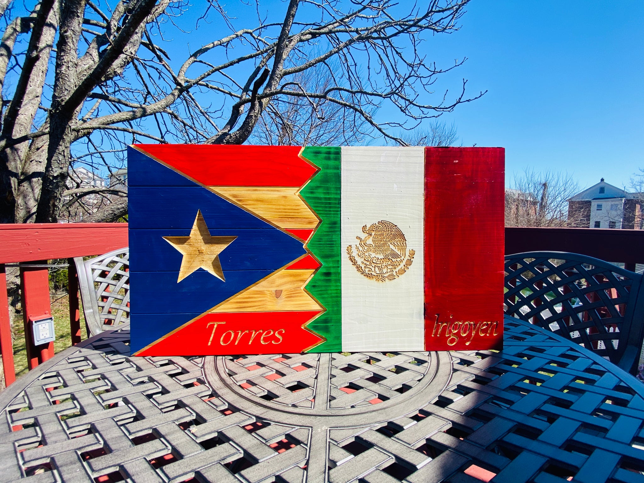 Mixed Flags From Any Two Countries – EngraveX LLC